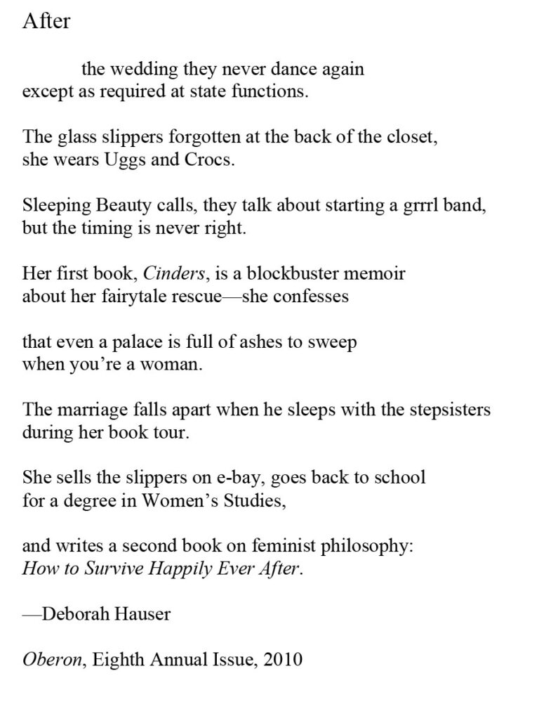 Deborah Hauser – Poet, Feminist, Activist